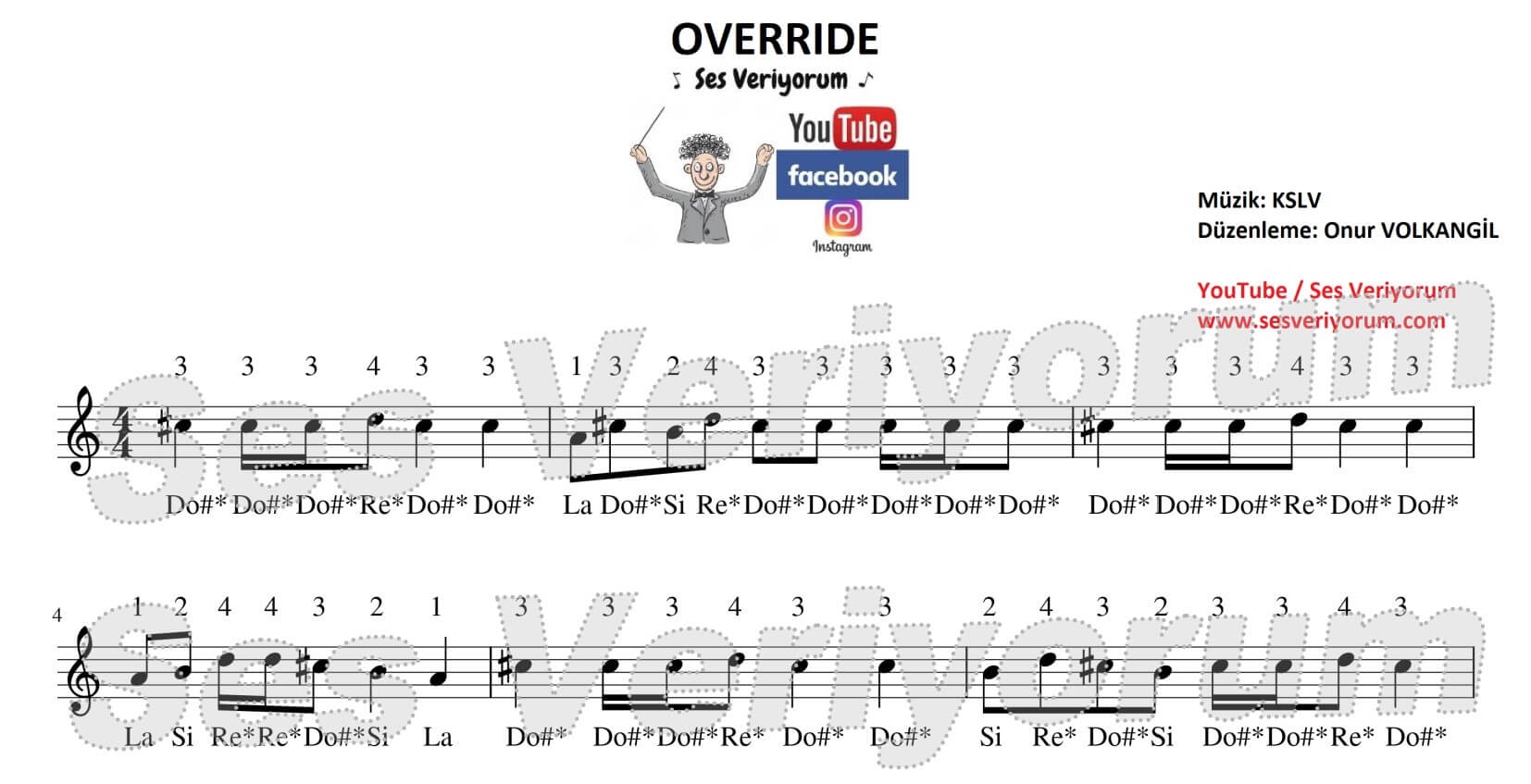 PHONK Override Melodika Notaları ve Çalınışı - Melodika ve Flüt ...